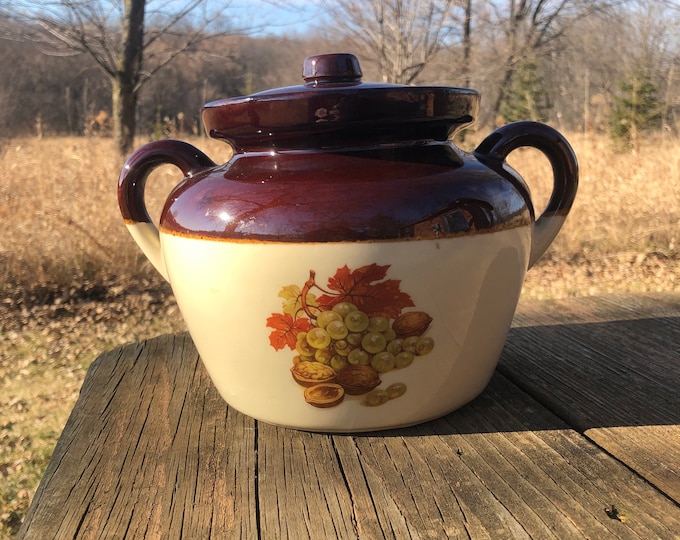 Vintage Mccoy Large Bean Pot 342 Pottery Covered Bean Pot Stoneware ...