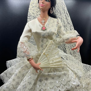 Large Spanish Flamenco Dancer Art Doll Vintage Mexican Andalusian Marin ...