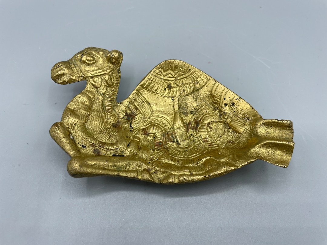 Vintage Brass Camel Ashtray India Ash Tray Collectible Tobacciana Mid ...