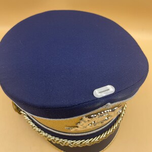 Vintage Marching Band Hat Demoulin XL Majorette Drum Major Cap Blue ...