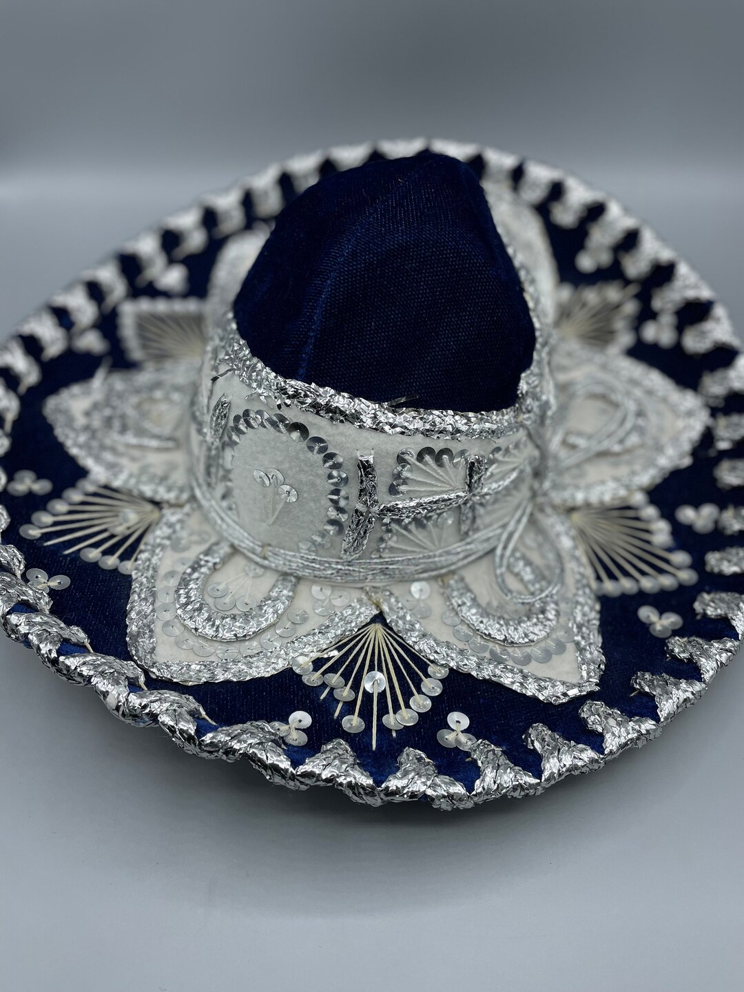 Authentic Sombrero Navy Blue Pigalle Hats Made in Mexico Youth Size 20 ...