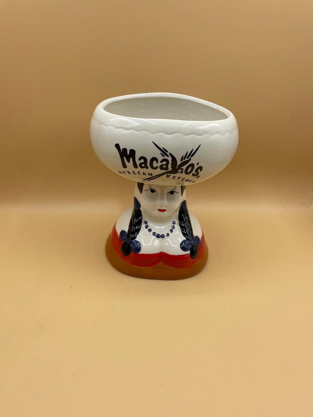 Vintage Macayo's Mexican Kitchen Ceramic Lady Head Bowl, Novelty ...