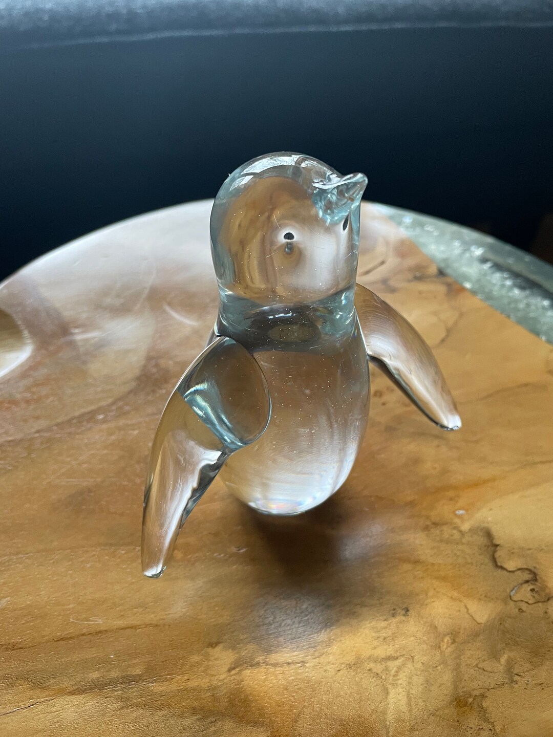 Vintage Leaded Crystal Glass Penguin Statue Clear Glass Hand Crafted ...