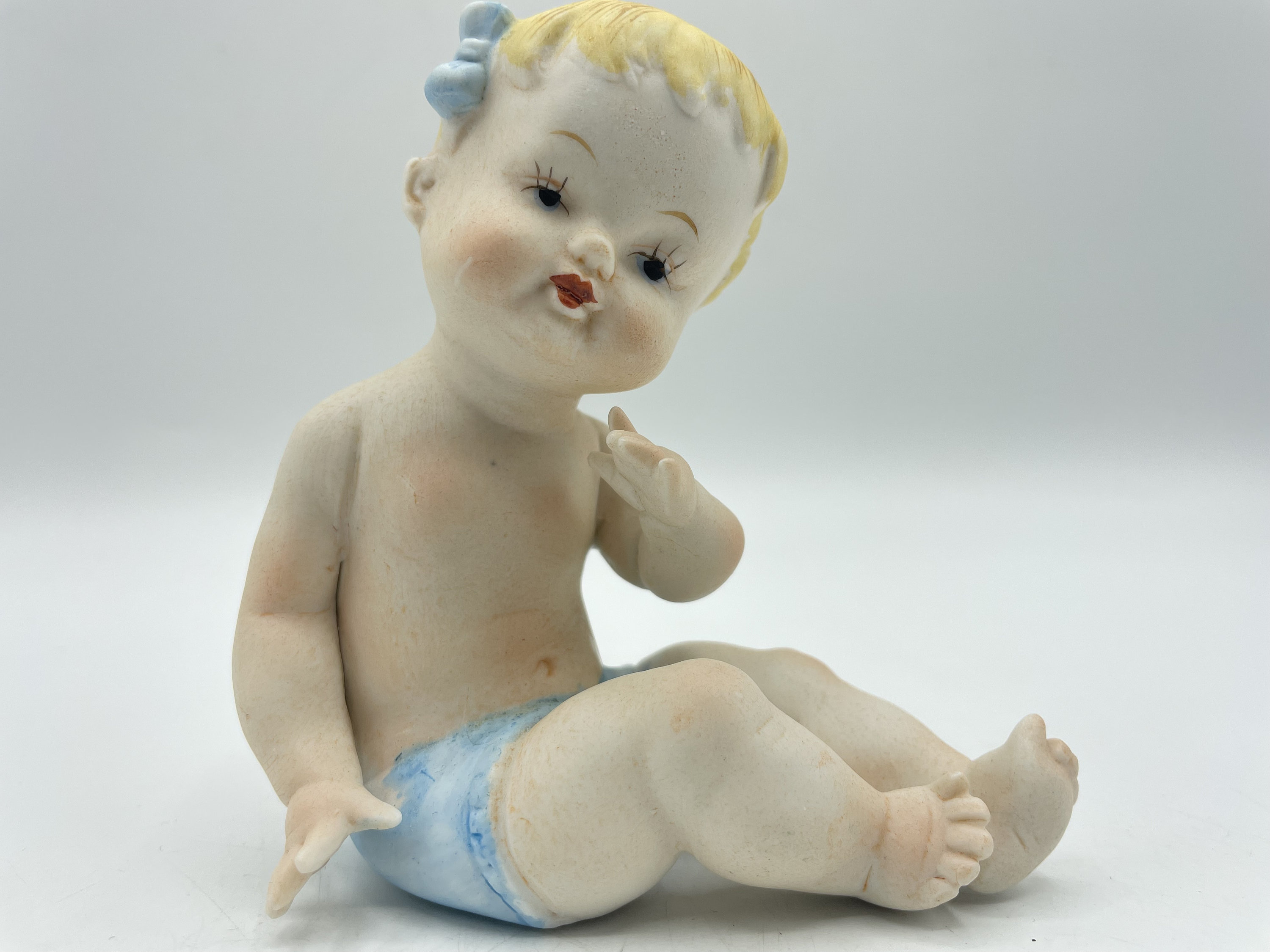 Vintage Piano Baby Bisque Porcelain Infant Figurine Small | Etsy