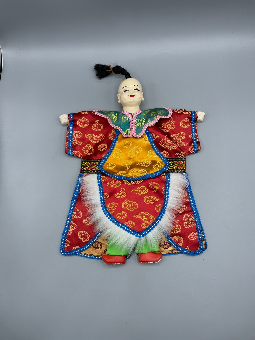 Vintage Japanese Hand Puppet Oriental Puppetry Doll Japan Samurai Ninja ...