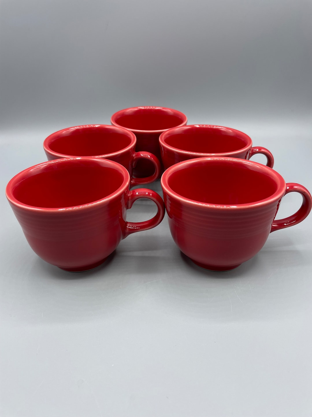 Vintage Fiestaware Scarlet Red Coffee Cups Genuine Fiesta Ware Made in ...