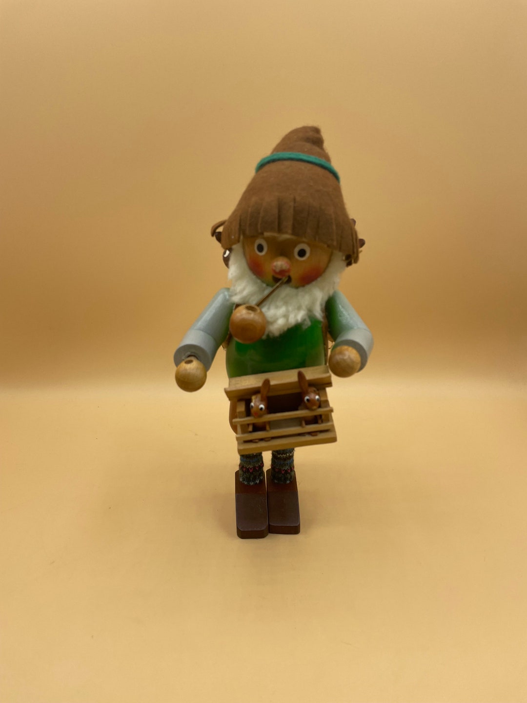 Rabbit Keeper Vintage German Smoker Merchant Man Incense Burner Wood ...