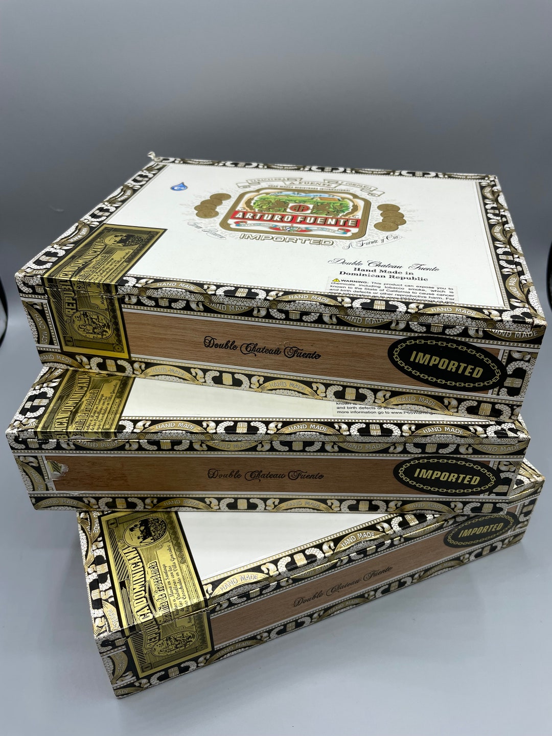 3 Vintage Cigar Boxes Groomsman Gift Arturo Fuente Montesino Cigars ...