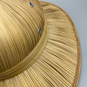 Vintage 1950s Safari Hat 1960s Woven Straw Sun Hat French Hand Wove ...