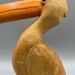 Original Wood Pelican Carving Stork Crane Figurine Carved Wooden Bird ...