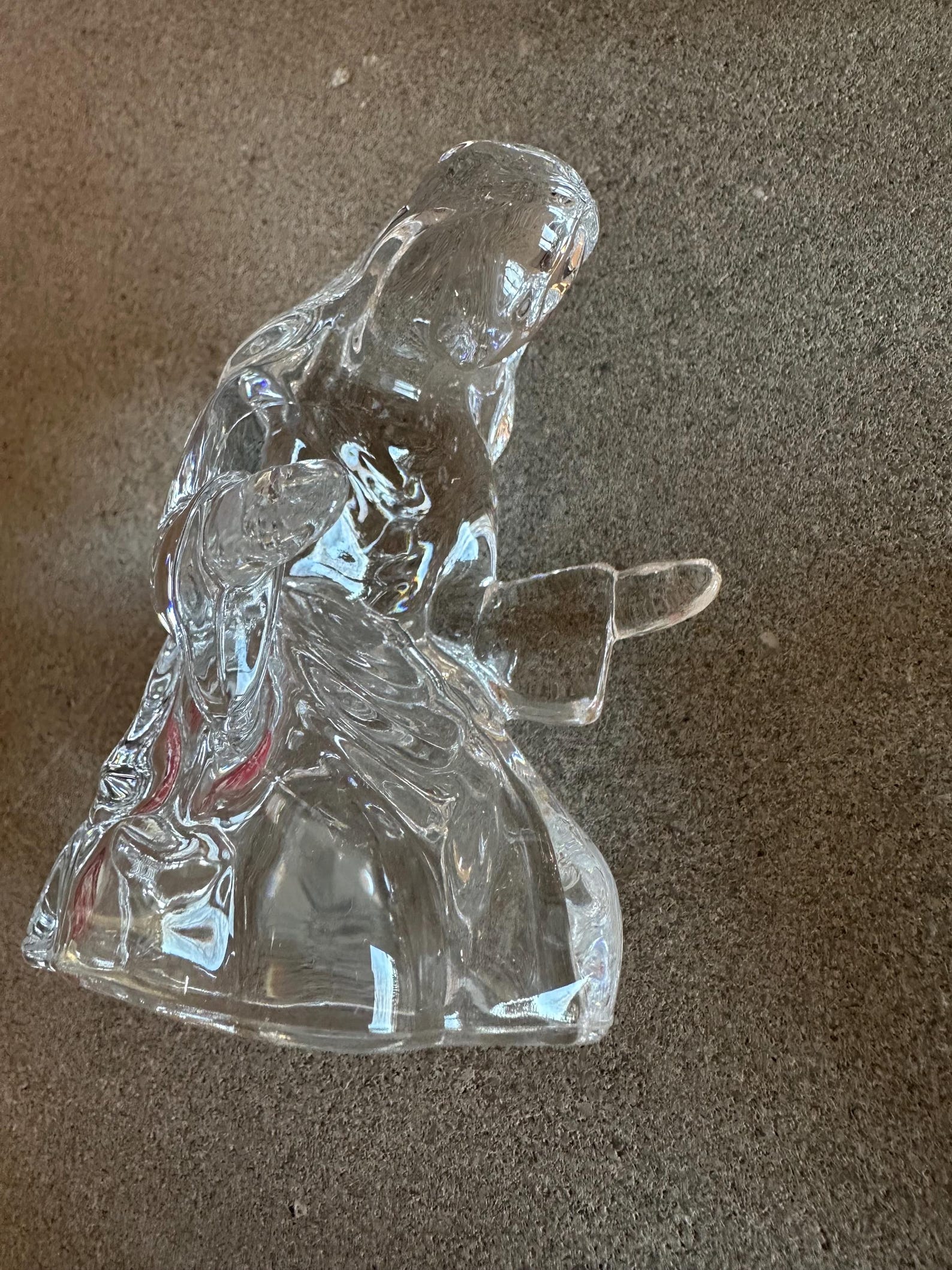 Vintage Clear Glass Nativity Scene Large 4 Piece Lead Crystal Set ...