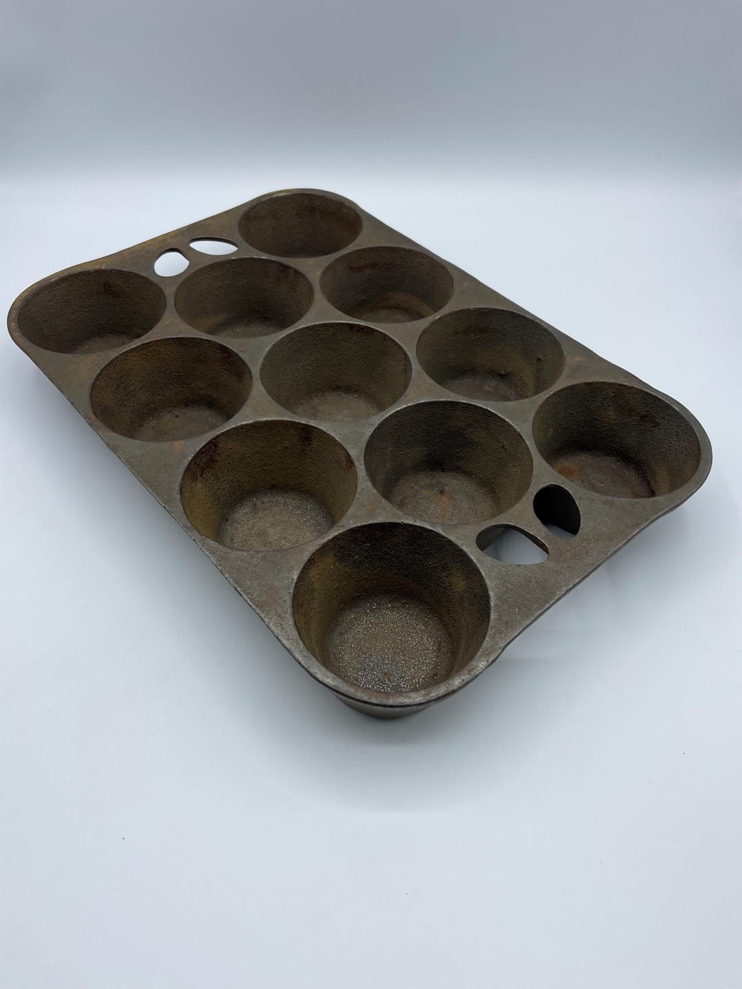 Made in USA Vintage Cast Iron Muffin Baking Pan Vintage Kitchen Popover ...