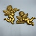 Gold Cherub Angels Mid Century Vintage Angel Wall Art Decor Pair Set of ...