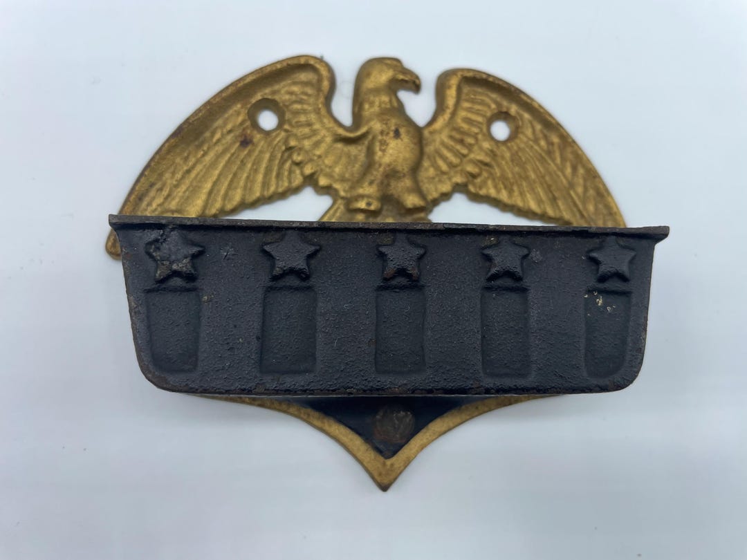 Vintage Cast Iron Gold Eagle Match Stick Holder Wall Matchstick Storage ...