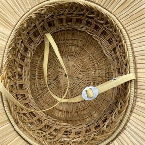 Vintage 1950s Safari Hat 1960s Woven Straw Sun Hat French Hand Wove ...