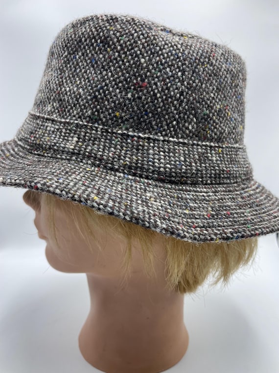 Vintage Pure Wool Tweed Fedora Hat Hanna Hats of Done… - Gem