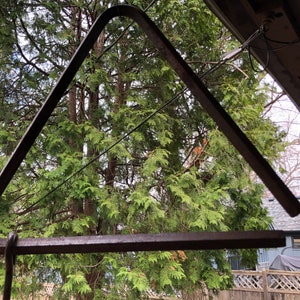 Vintage Large Triangle Chuckwagon Dinner Bell Heavy Iron Hand Bell LOUD ...