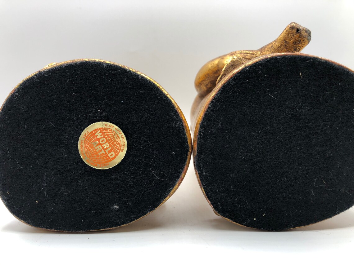 Pair of Gold Child Statues Vintage World Art Figurines - Etsy