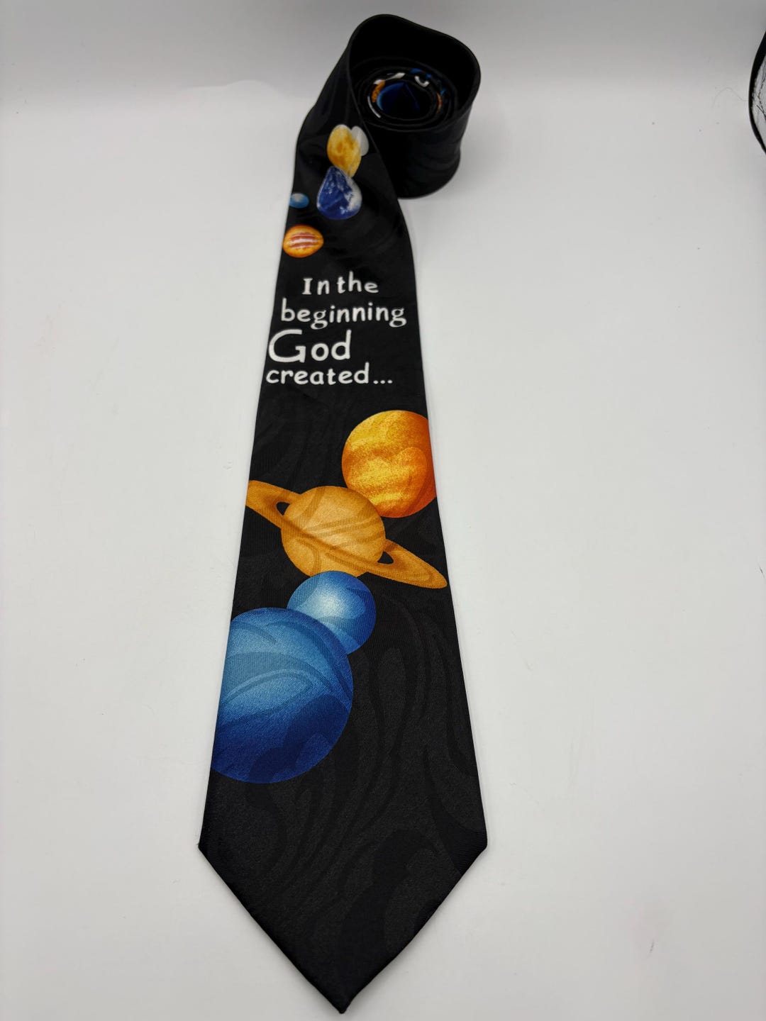 Outer Space Planets Black Tie in the Beginning God Created ...