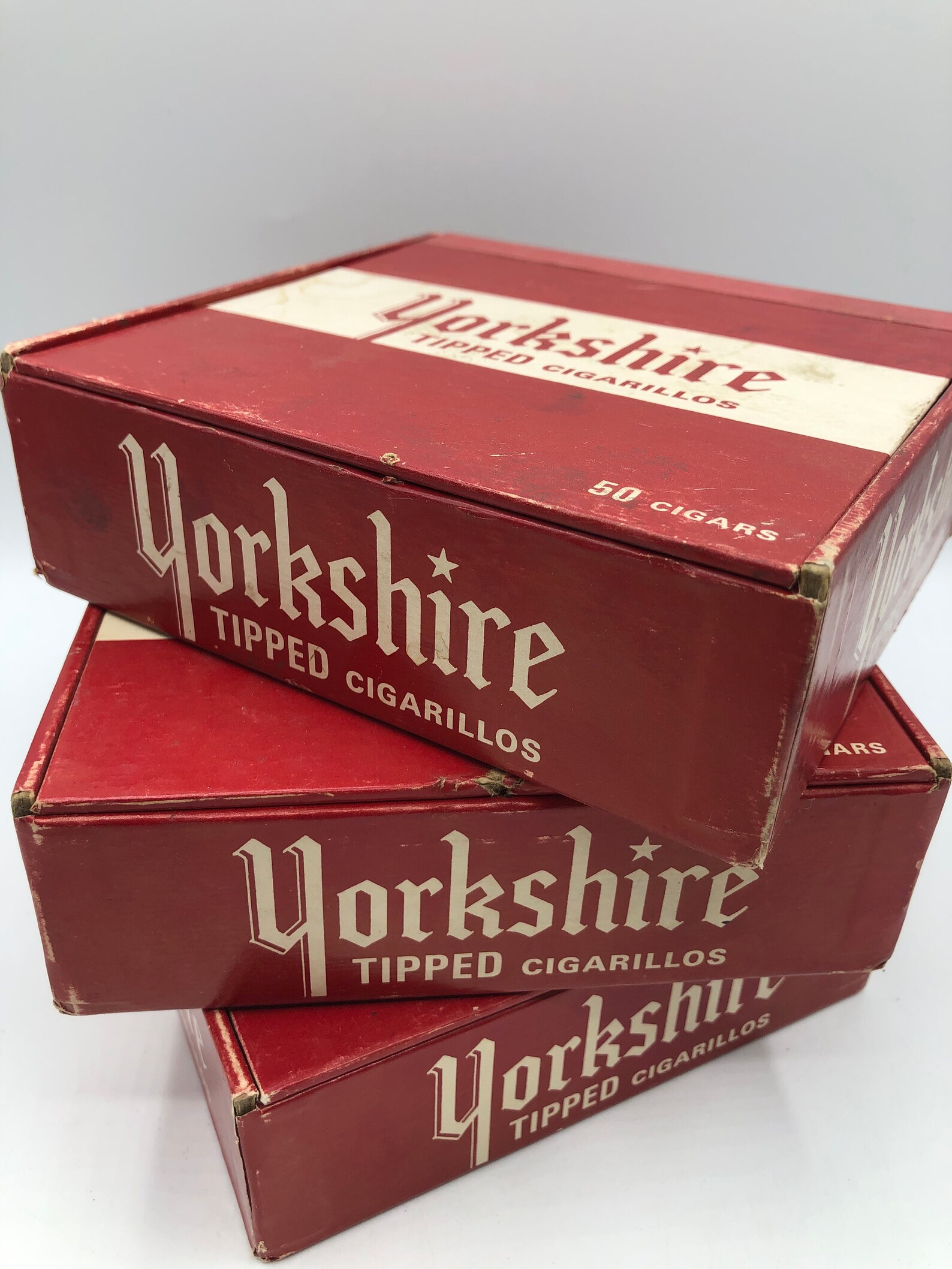 3 Vintage Cigar Boxes Groomsman Gift Yorkshire Tipped Cigarillos Cigars ...