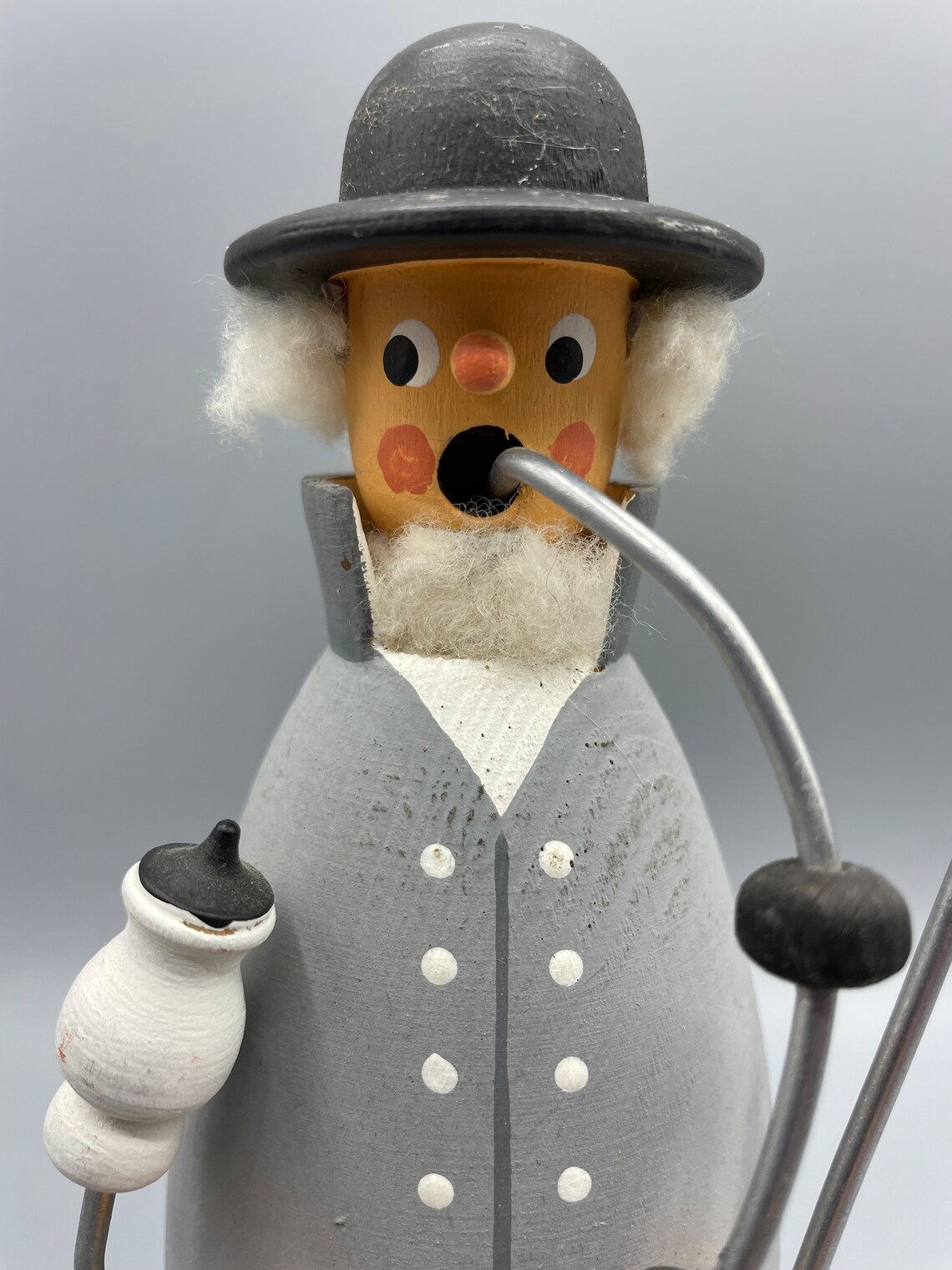 Vintage German Smoker Figurine Incense Burner Wood Carved Man - Etsy