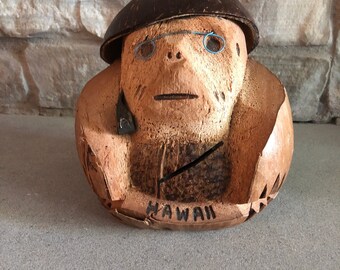 Carved Coconut Head - Etsy