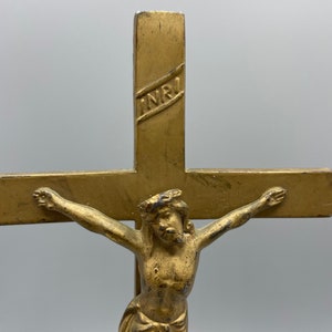 Vintage Metal Alter Cross Jesus Christ Crucifixion Tabletop Crucifix ...