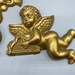Gold Cherub Angels Mid Century Vintage Angel Wall Art Decor Pair Set of ...