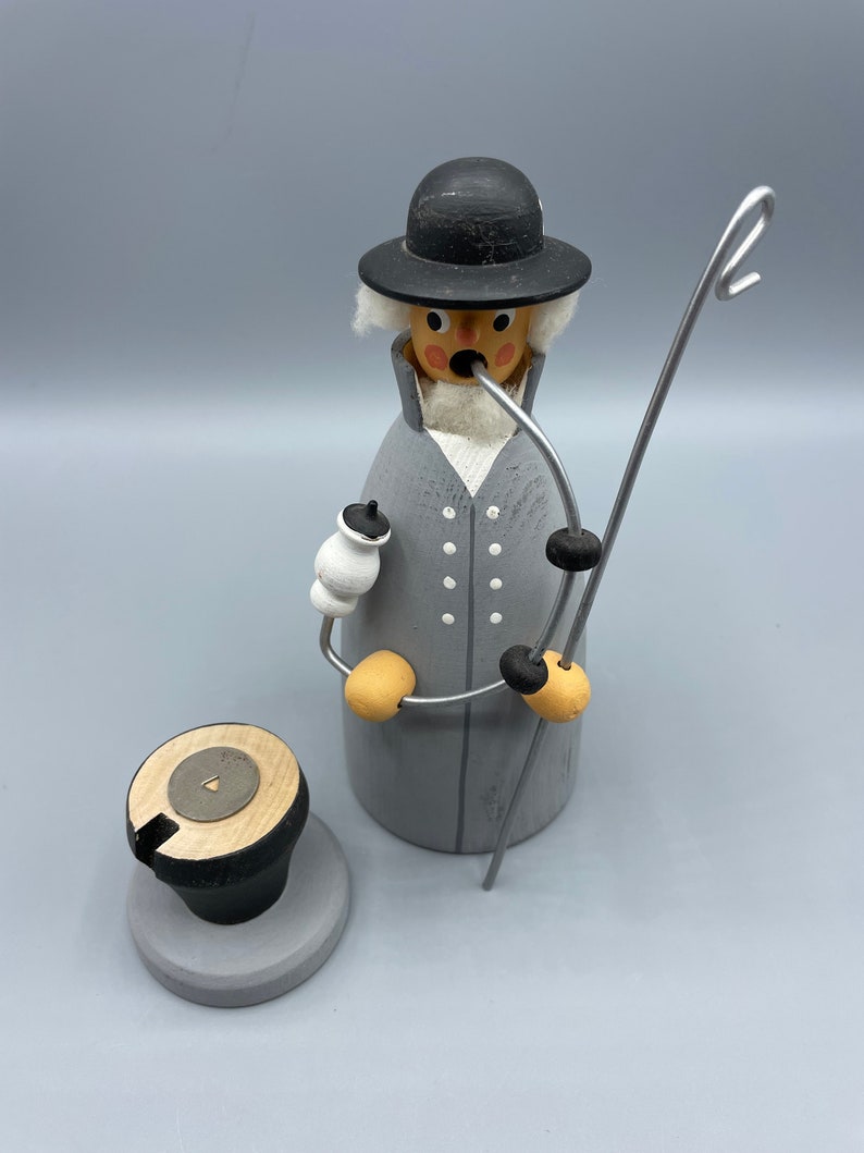 Vintage German Smoker Figurine Incense Burner Wood Carved Man - Etsy