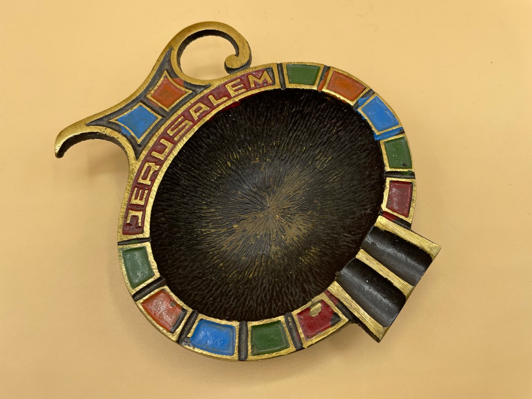 Jerusalem Metal Ashtray Holy Land Ash Tray Jewish Judaism - Etsy
