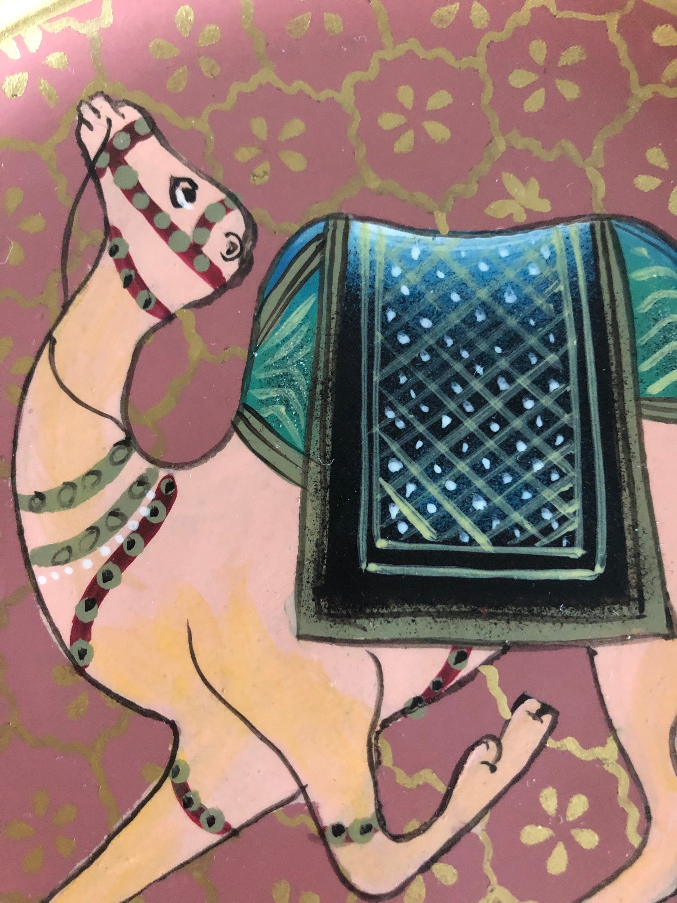 Raymond Waites Camel Plate With Saddle Decorated Camel Plate | Etsy