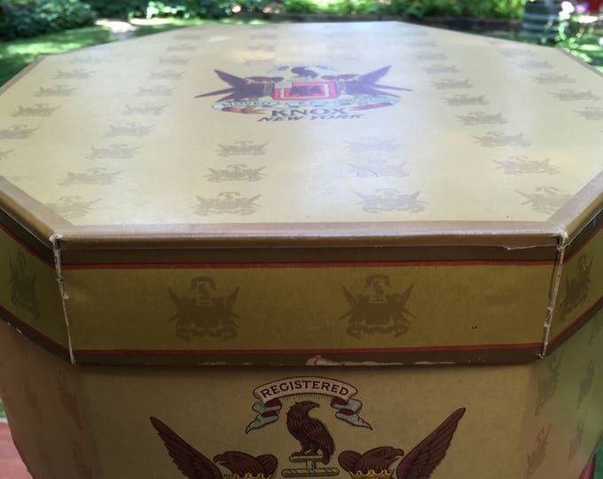 Knox New York Vintage Octagon Hat Box Complete With Original Inner ...