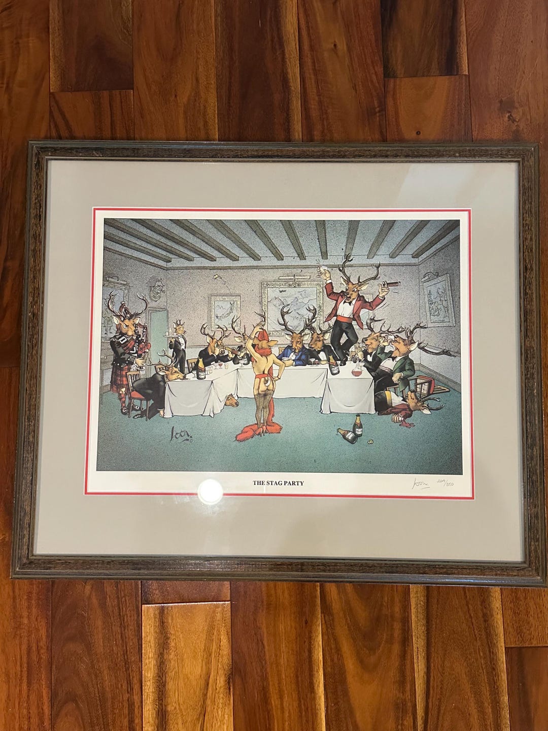 Risque Signed Numbered the Stag Party by Loon Bachelor Party Decor ...