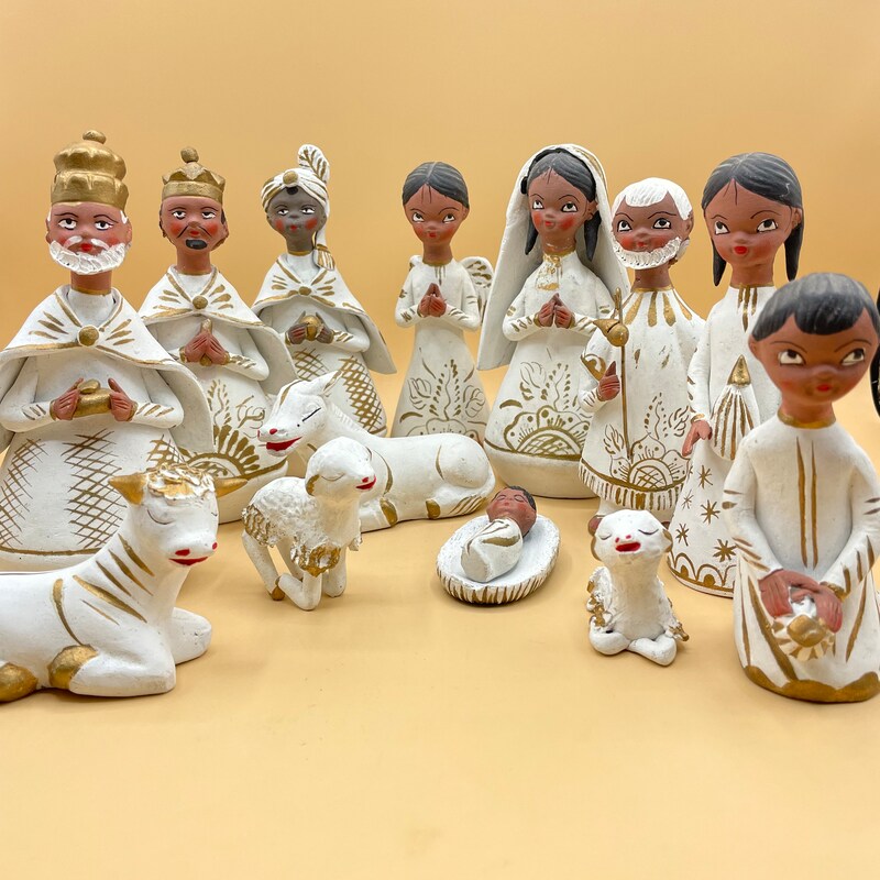 Pottery Nativity Set - Etsy