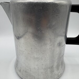 8 Cup Vintage Aluminum Coffee Percolator Metal Camping Coffeepot ...