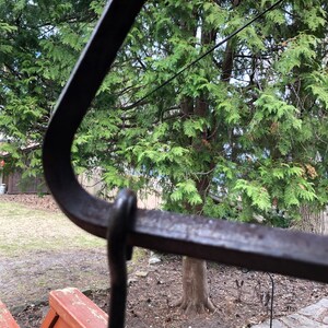 Vintage Large Triangle Chuckwagon Dinner Bell Heavy Iron Hand Bell LOUD ...