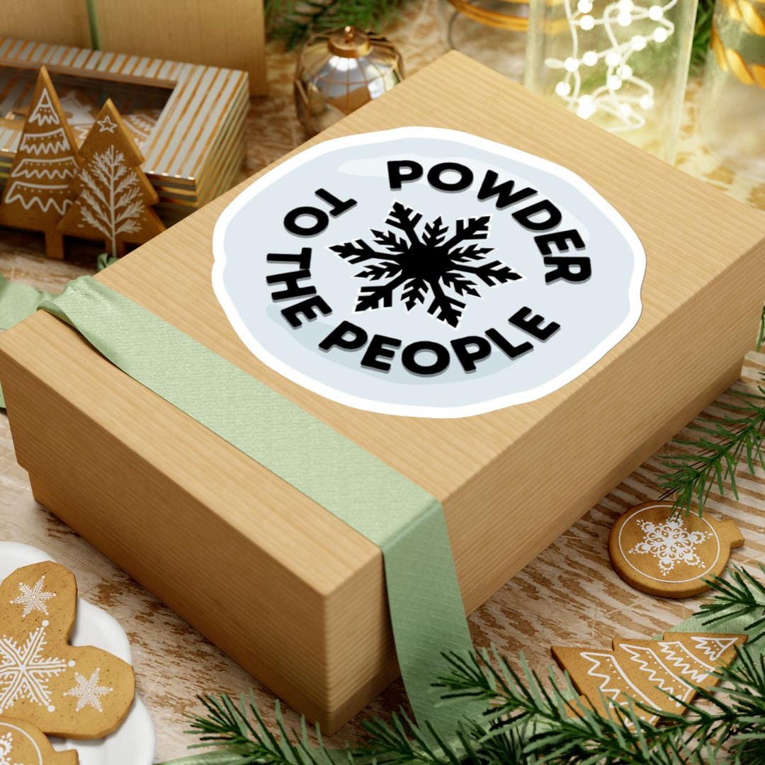 Powder to the People Snowball Sticker, Ski Sticker, Snowboard Sticker ...