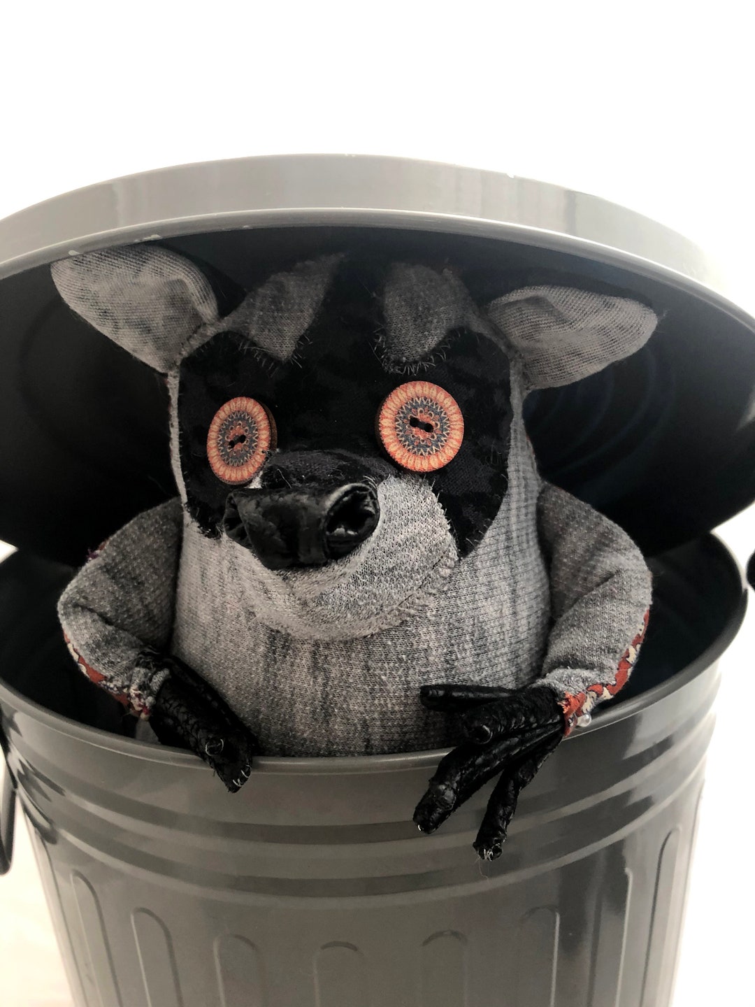 Vinny Stuffed Raccoon trash Panda Art Doll - Etsy