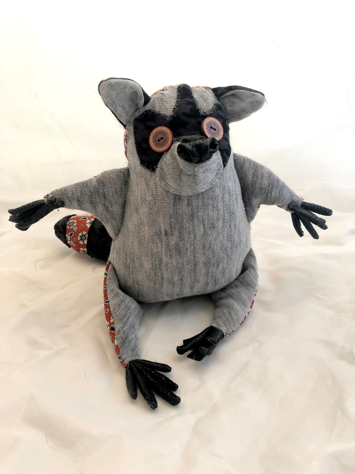 Vinny Stuffed Raccoon trash Panda Art Doll - Etsy
