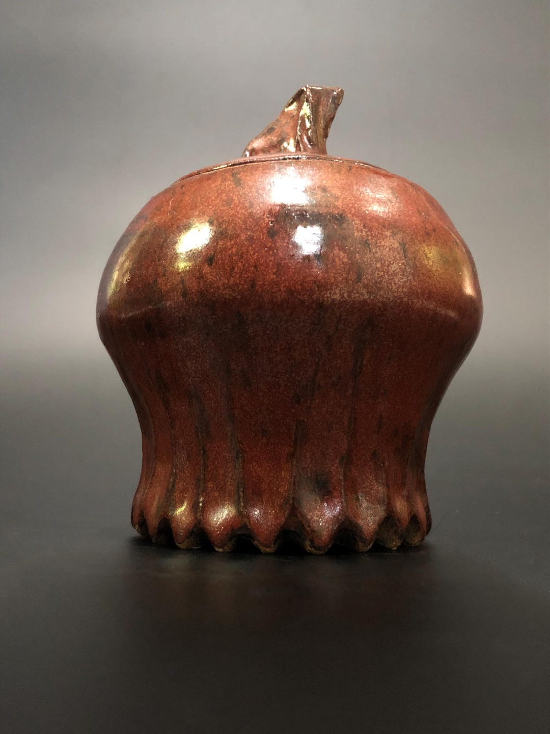 Small Red Lidded Jar - Handbuilt Ceramic Pottery - Etsy