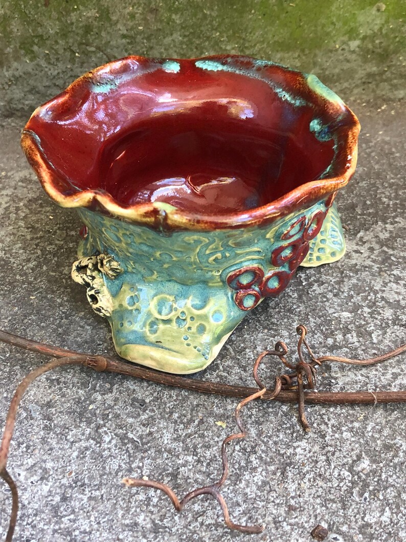 Coral Pedestal Handbuilt Ceramic Pottery - Etsy