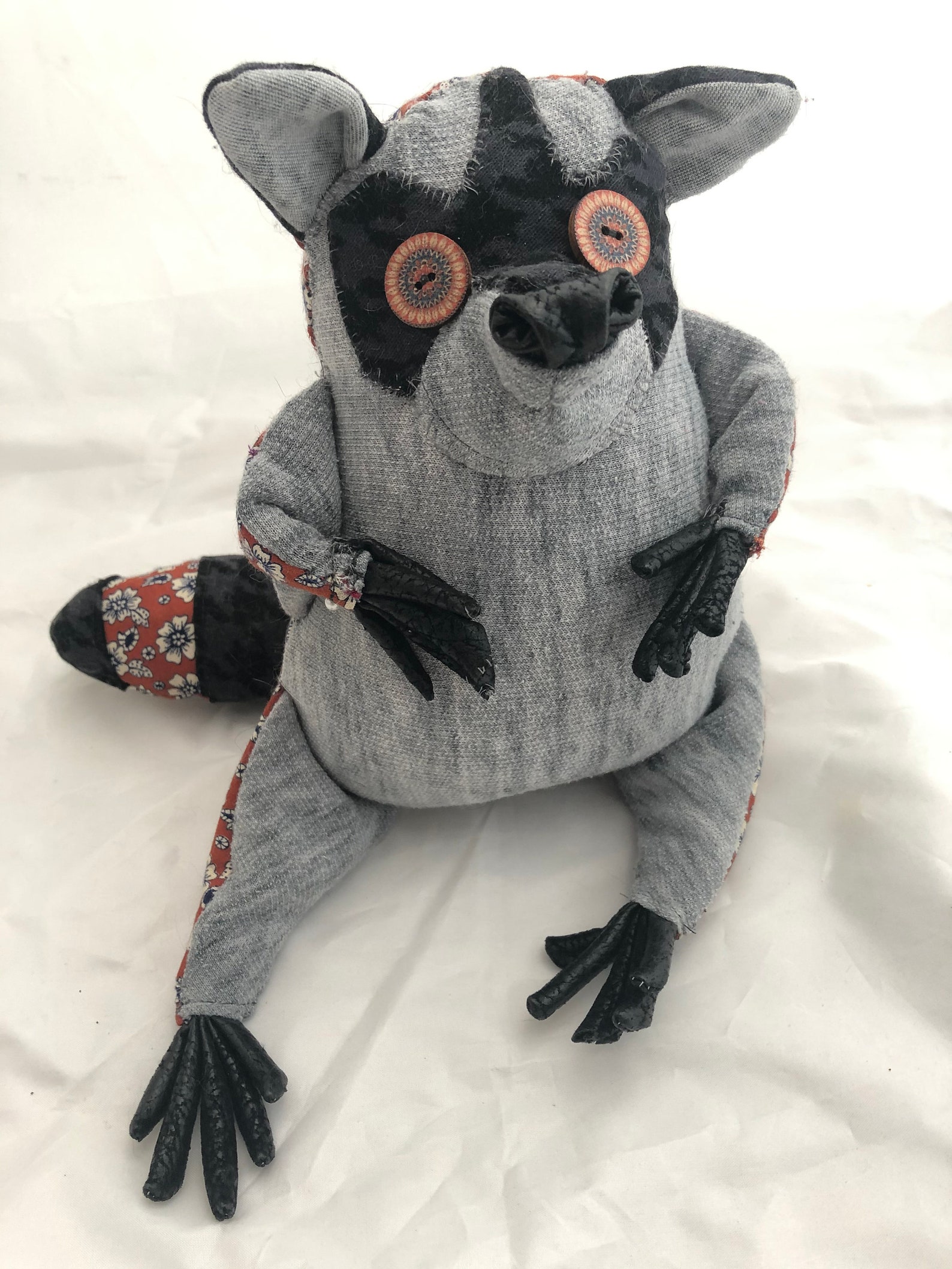 Vinny Stuffed Raccoon trash Panda Art Doll - Etsy