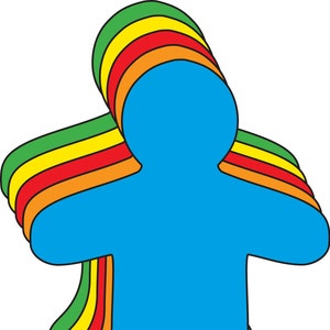 Creative Cut-outs - Assorted Color Person - Etsy