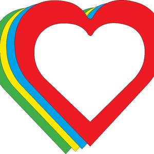 Creative Cut-outs - Medium Open Heart - Etsy