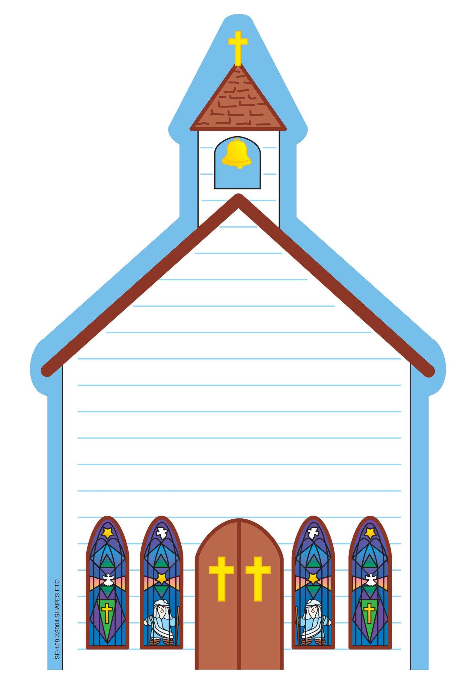 SHAPES ETC. Large Notepad - Church - Etsy