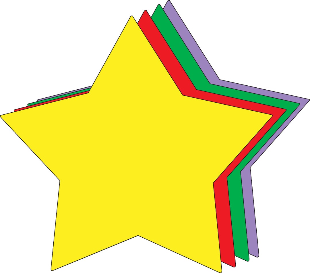 Super Cut-outs - Assorted Color Star - Etsy