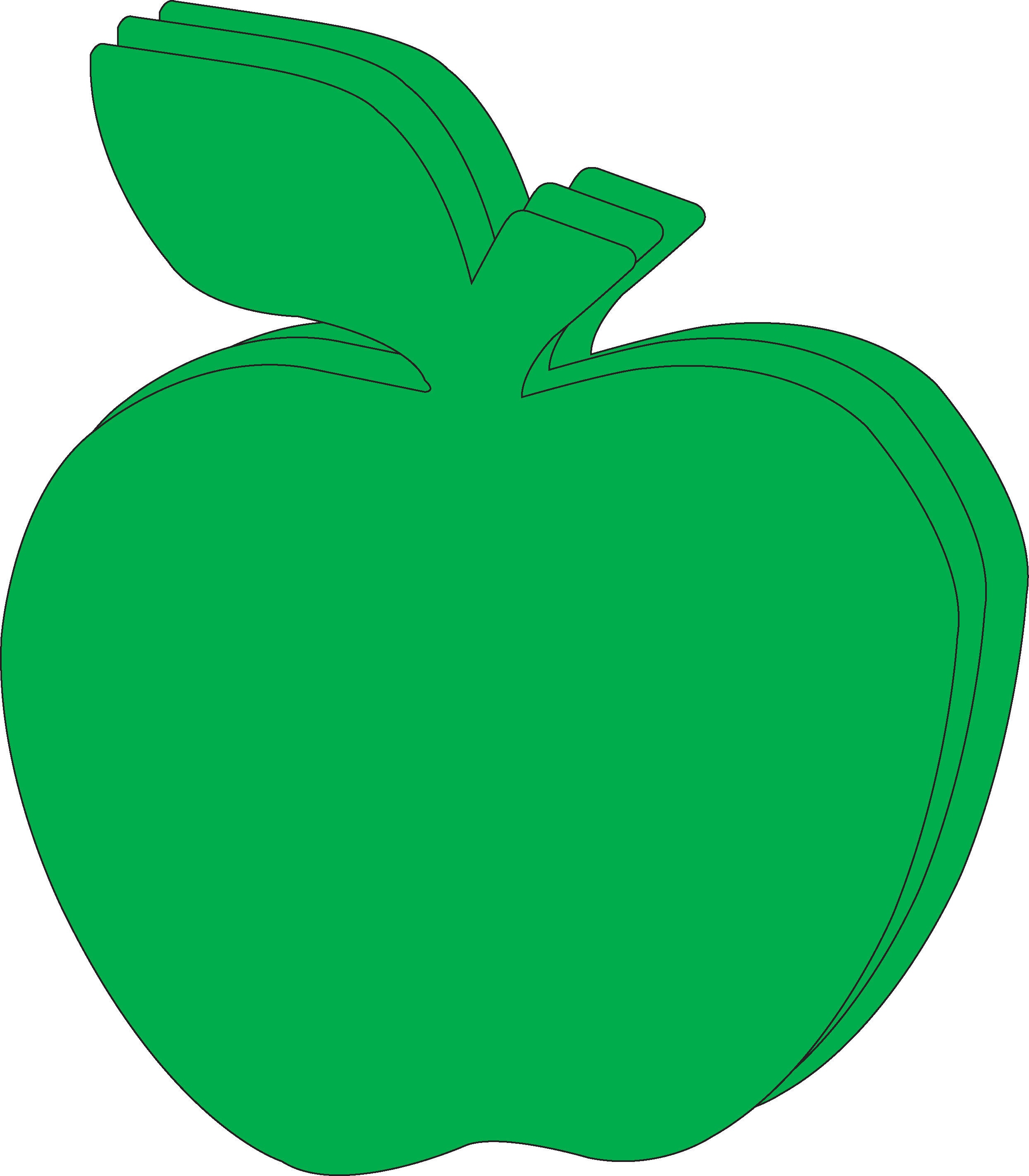 Super Cut-outs - Single Color Green Apple - Etsy