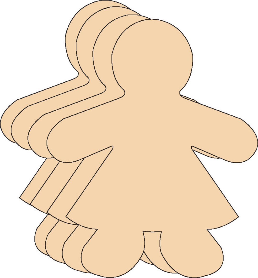 Creative Cut-outs - Single Color Girl - Etsy