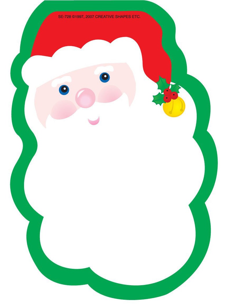 Santa Face Notepad - Etsy
