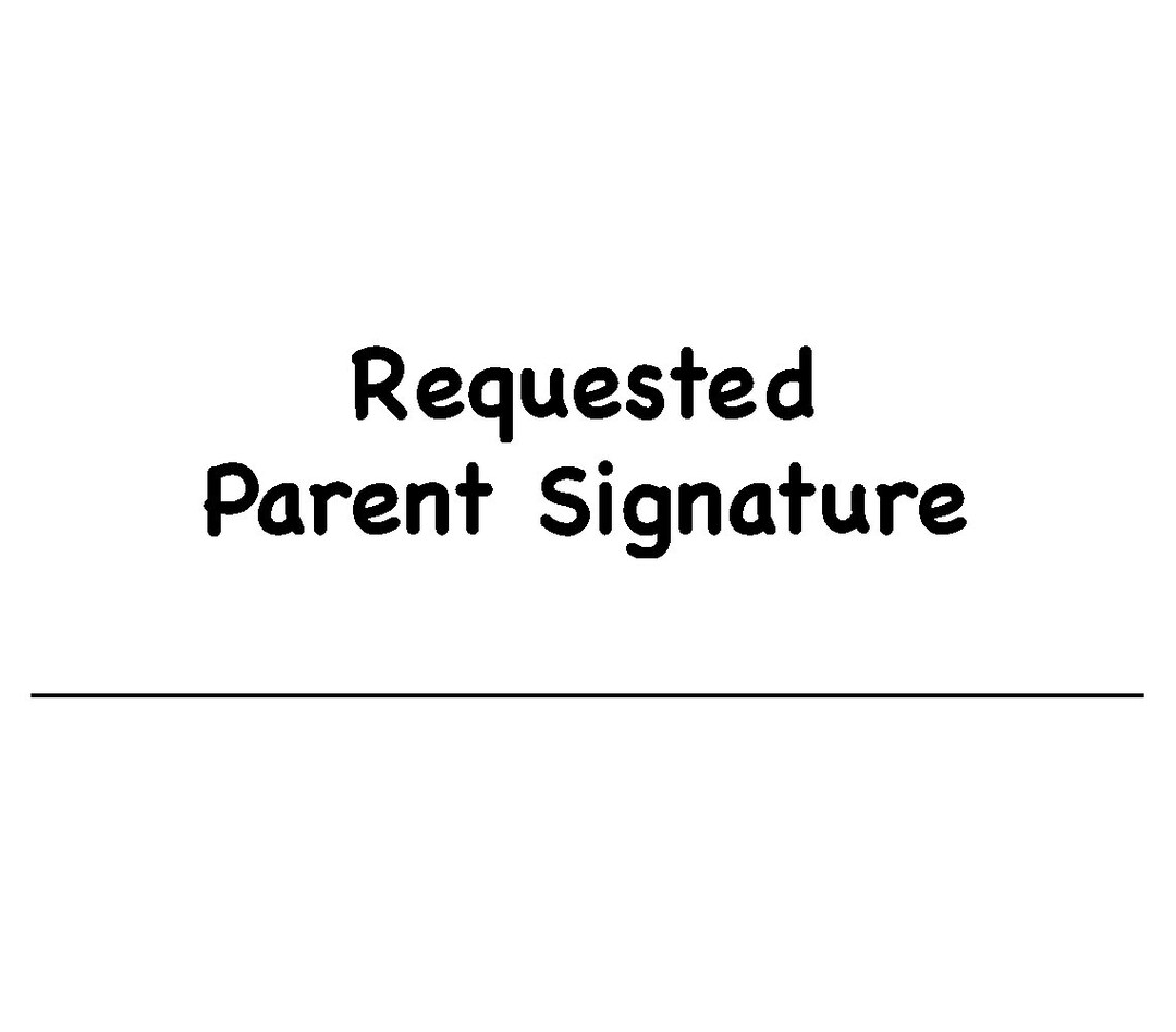 Self Inking Teacher Stamp - Requested Parent Signature - Etsy